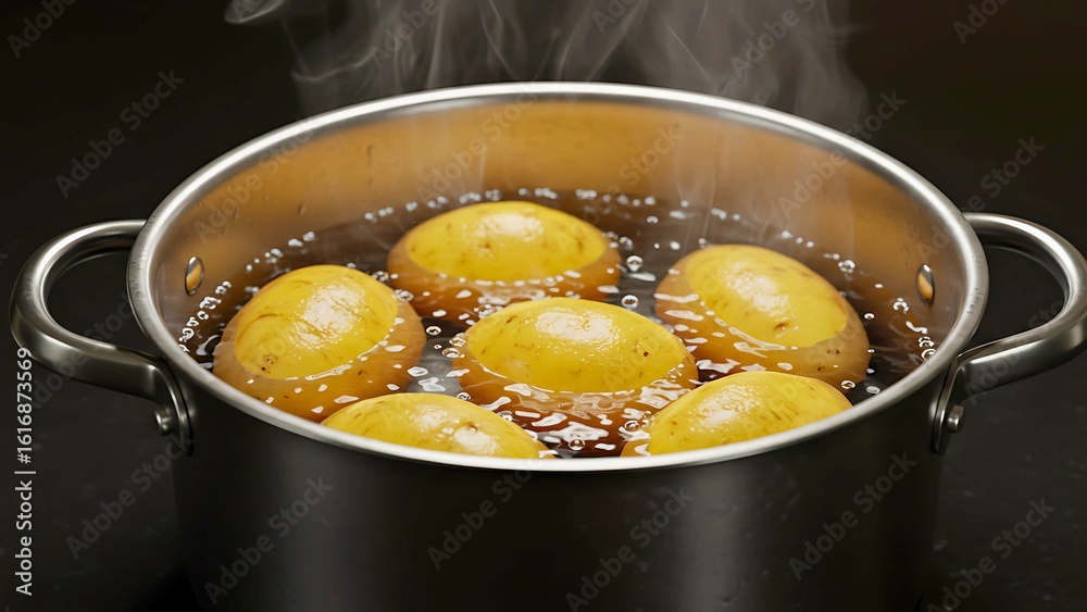 Boiling Potatoes A Simple Guide to Perfectly Cooked Spuds Stock Photo ...