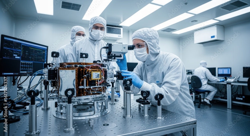 Precision alignment of optical instruments on a satellite payload ...