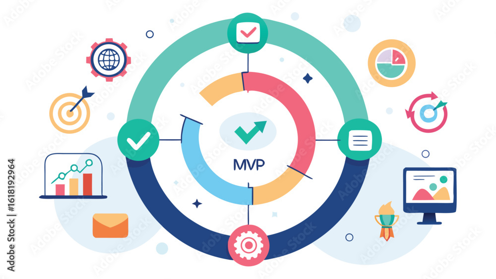 Mvp concept illustration showing minimum viable product with business ...