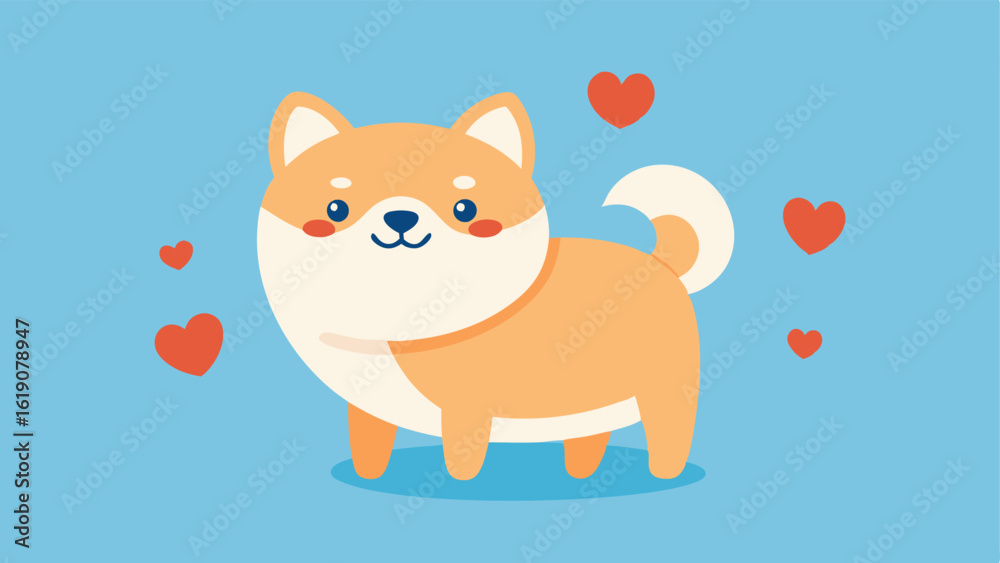 Cuddly Pup with a Cheeky Expression A small dog with a round face and ...