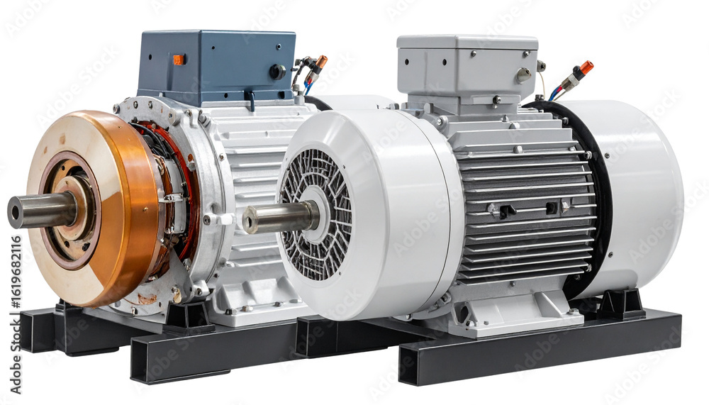 Industrial Electric AC 3-Phase Motor: High-Power Engine Isolated on ...
