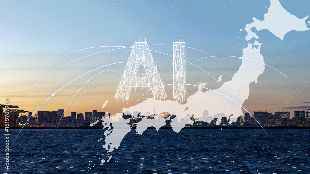 High-tech future of Japan with AI as centerpiece の Stock フォト | Adobe Stock