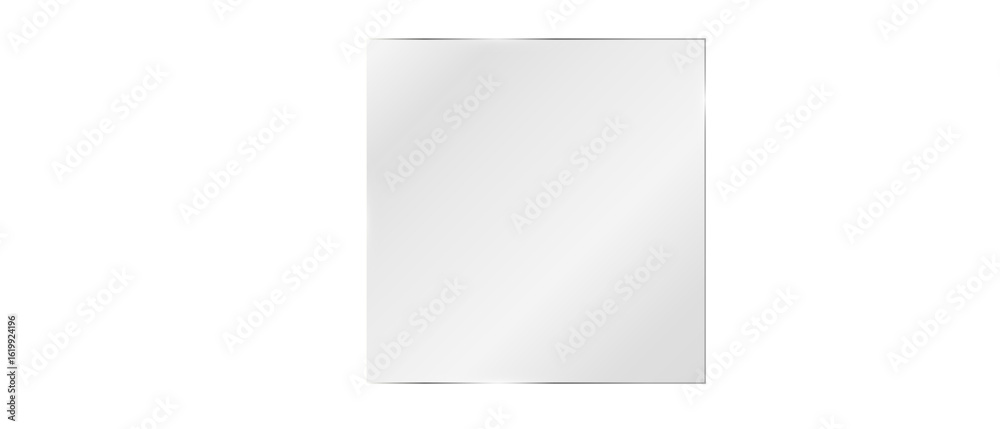 Clear, shiny acrylic sheet. Transparent Panel with Realistic Glare and ...