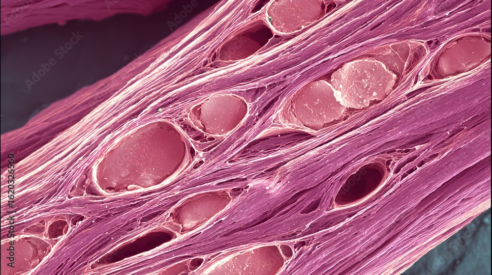 Microscopic View of Muscle Tissue Cellular Structure: A Histology ...