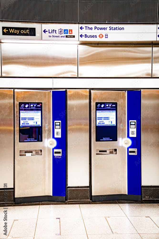 London Underground Station Ticket Vending Machines, British Tube ...