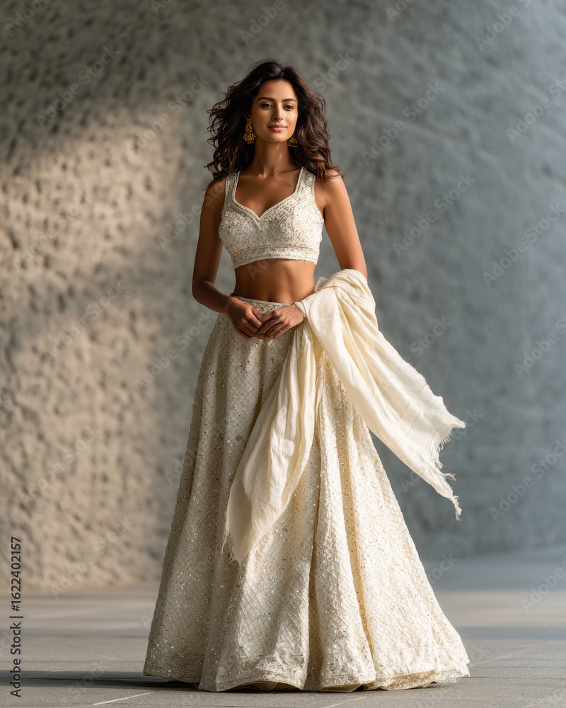 indian female model in lehenga Stock Photo | Adobe Stock