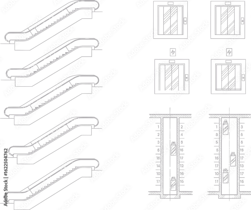Architectural blueprints showcasing detailed technical drawings of ...