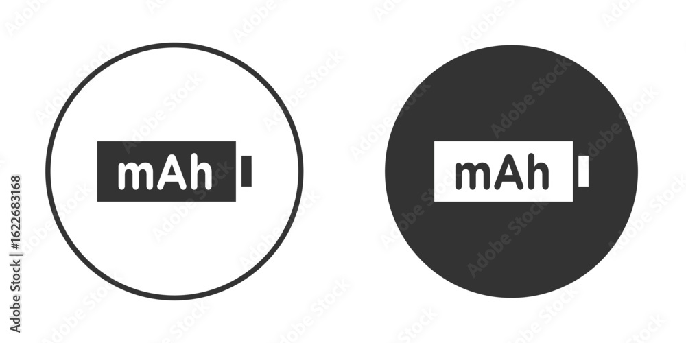mAh icon clipart vector designs for graphic projects Stock Vector ...