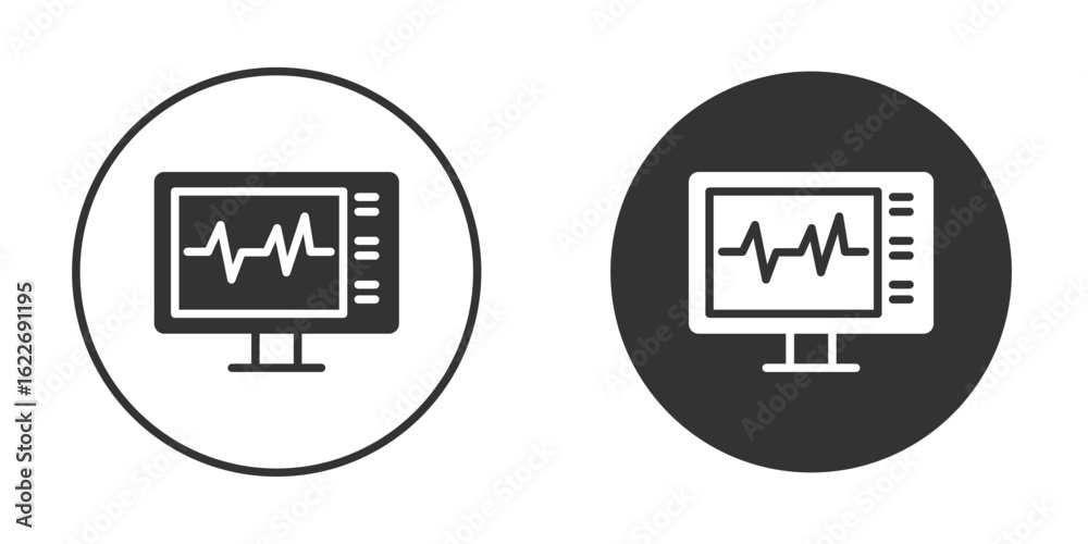 EKG monitor icon clipart vector designs for graphic projects Stock ...