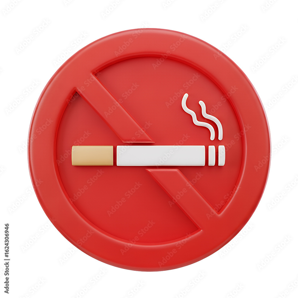 Smoking prohibited symbol, public health awareness icon Stock ...