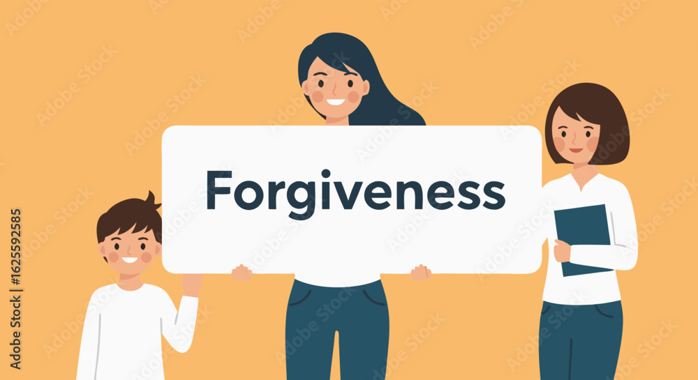 Cartoon Family Promoting Forgiveness and Understanding in a Positive ...
