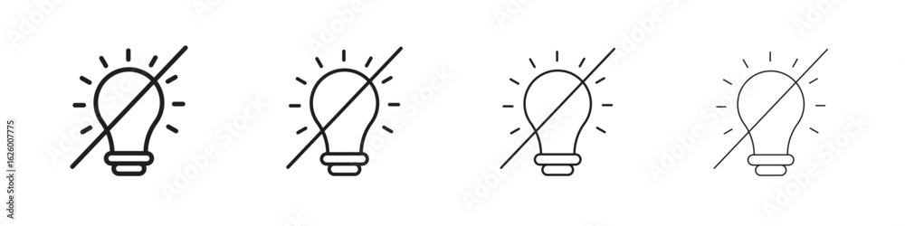 Light off icon outline vector pack. Best for web, mobile, ui Stock ...