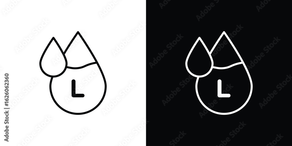 Liter icon symbol, logo illustration. Vector graphics Stock Vector ...