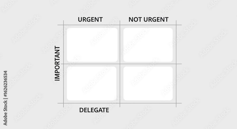 Vector de Stock Eisenhower Matrix Chart For Effective Task Management ...
