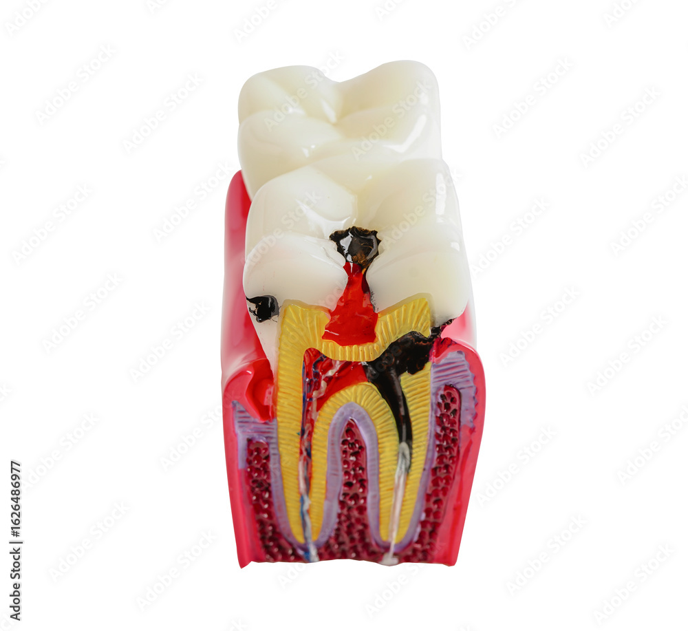 Dental implant, artificial tooth roots into jaw, root canal isolated on ...