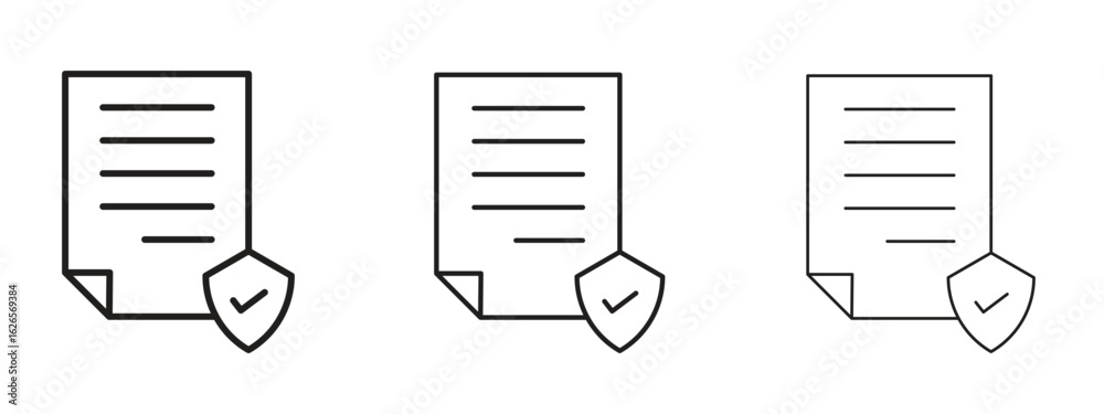 Contract coverage icon linear style sign for mobile concept and web ...
