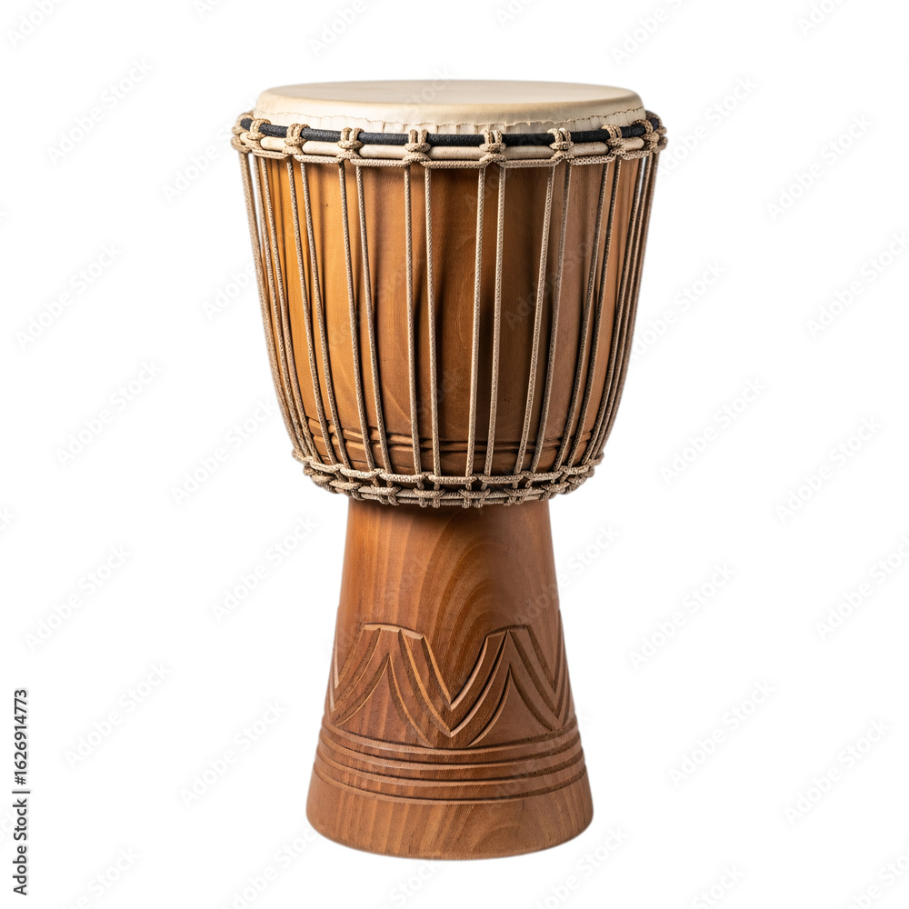 Djembe Drum: A West African Percussion Instrument isolated on ...