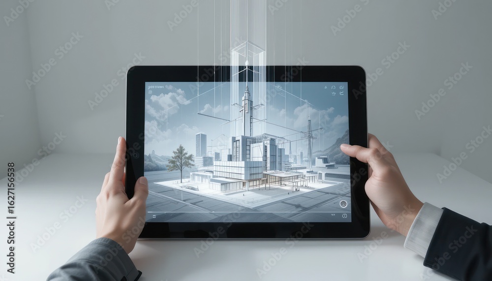 Architectural Visualization on Tablet: Modern Building Design on a ...