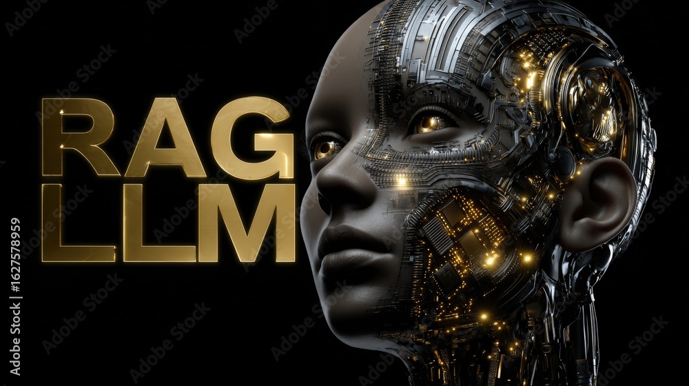 A robotic interacts with a glowing brain representation, showcasing the fusion of artificial ...