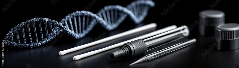 Ilustración de Stock Specialized DNA collection kit featuring buccal ...