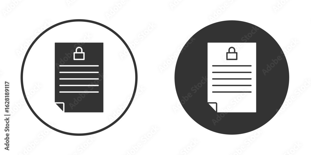 Confidentiality agreement icon concept, simple flat design. Clipart ...
