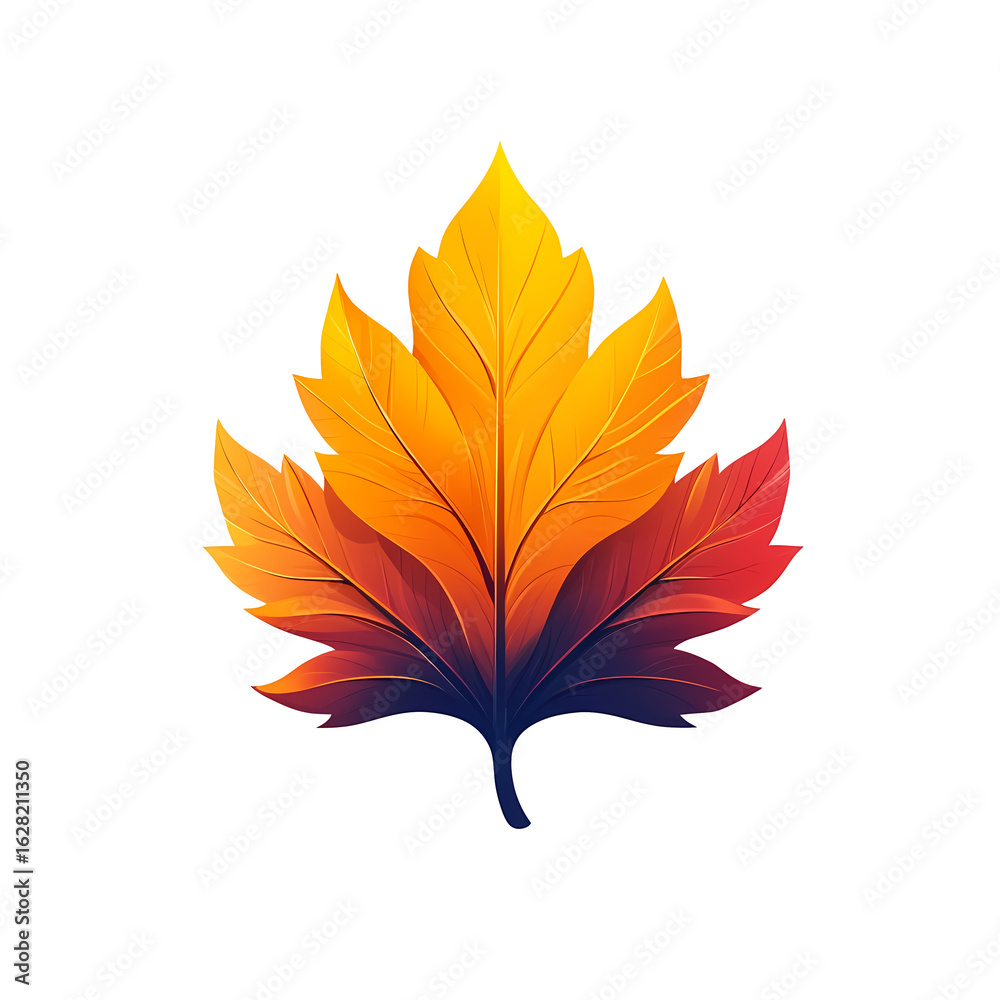 Modern autumn logo with maple leaf, earthy colours and minimal ...