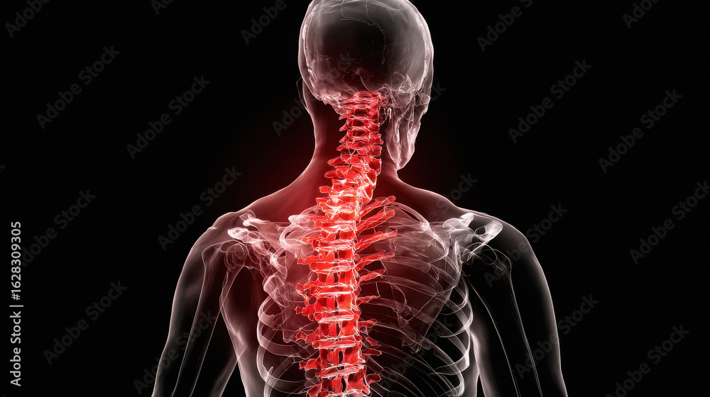anatomy of body showing meridians on back and spine in a mystical way ...