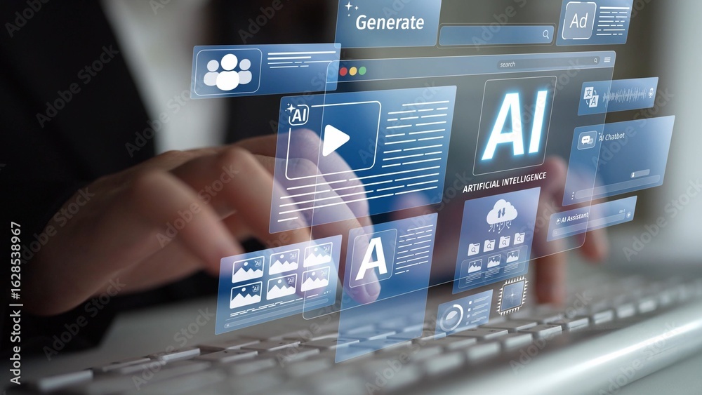 Stock-Foto „AI Assistant Brain Processor with LLM Technology, Big Data ...