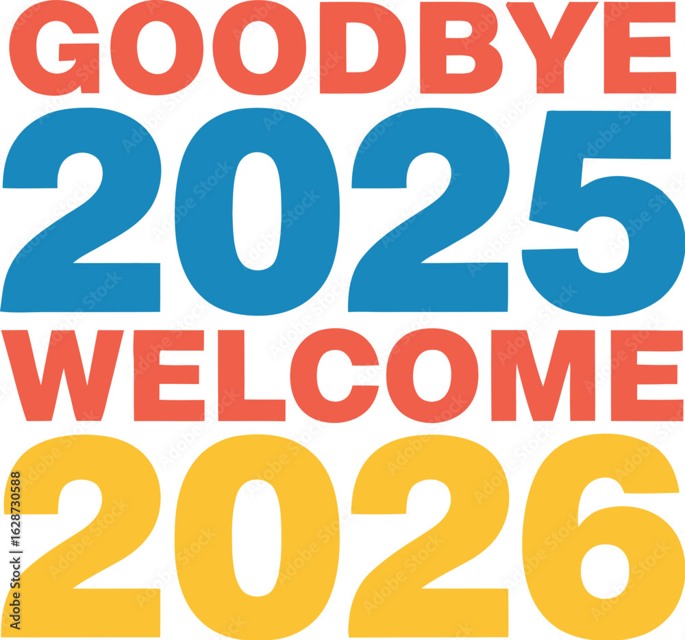 Celebrate the transition from 2025 to 2026 with dynamic graphic design ...