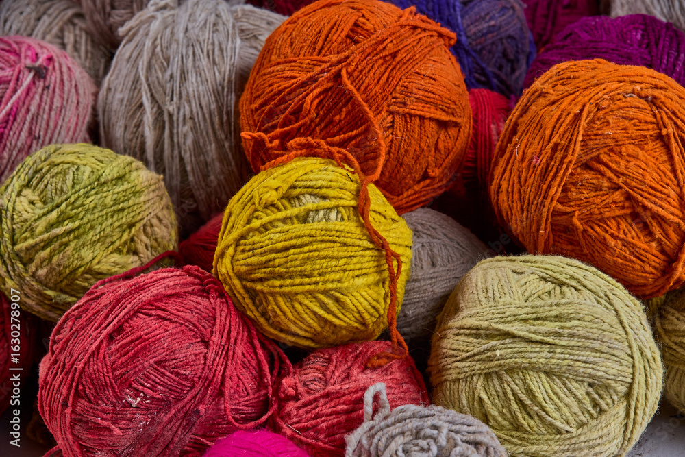 These hand-spun and naturally dyed yarns are crafted by skilled Quechua ...