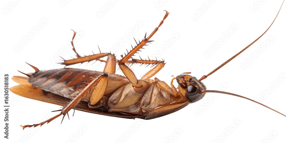 Dead Brown Cockroach on its Back Stock Photo | Adobe Stock
