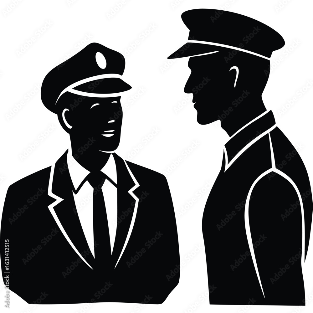 Stock-Vektorgrafik „Military officer sits on chair silhouette vector ...