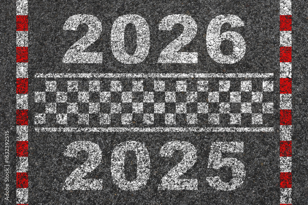 New year 2026 concept, beginning of success. Text 2026 written on ...