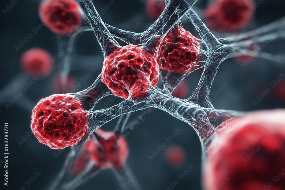 Illustration Stock Hemoglobin molecule in human body. Iron-containing ...
