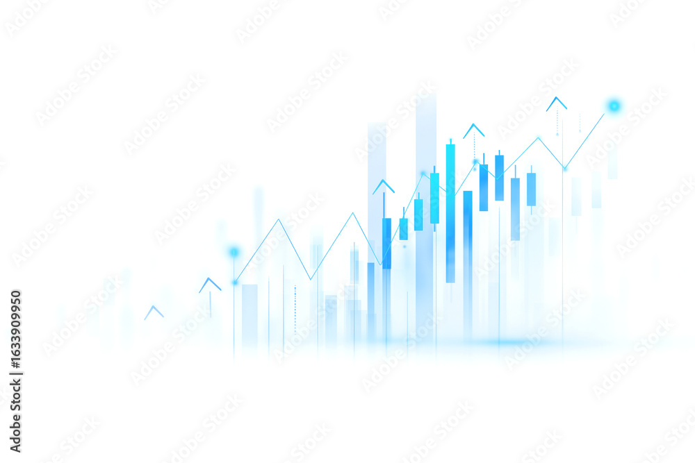 Growth business strategy..Transparent stock market chart investment ...