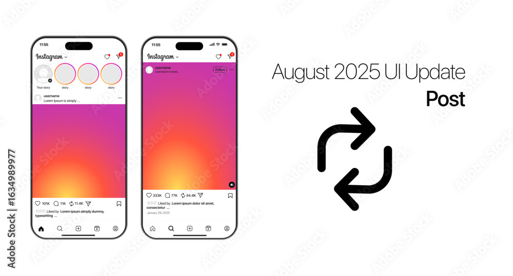 Instagram Post Feed UI Mockup – iPhone 16 Pro Max Mobile App Template ...