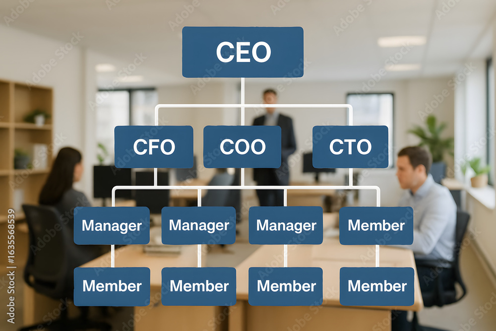 Photo Stock Corporate Structure: A graphical representation of a ...