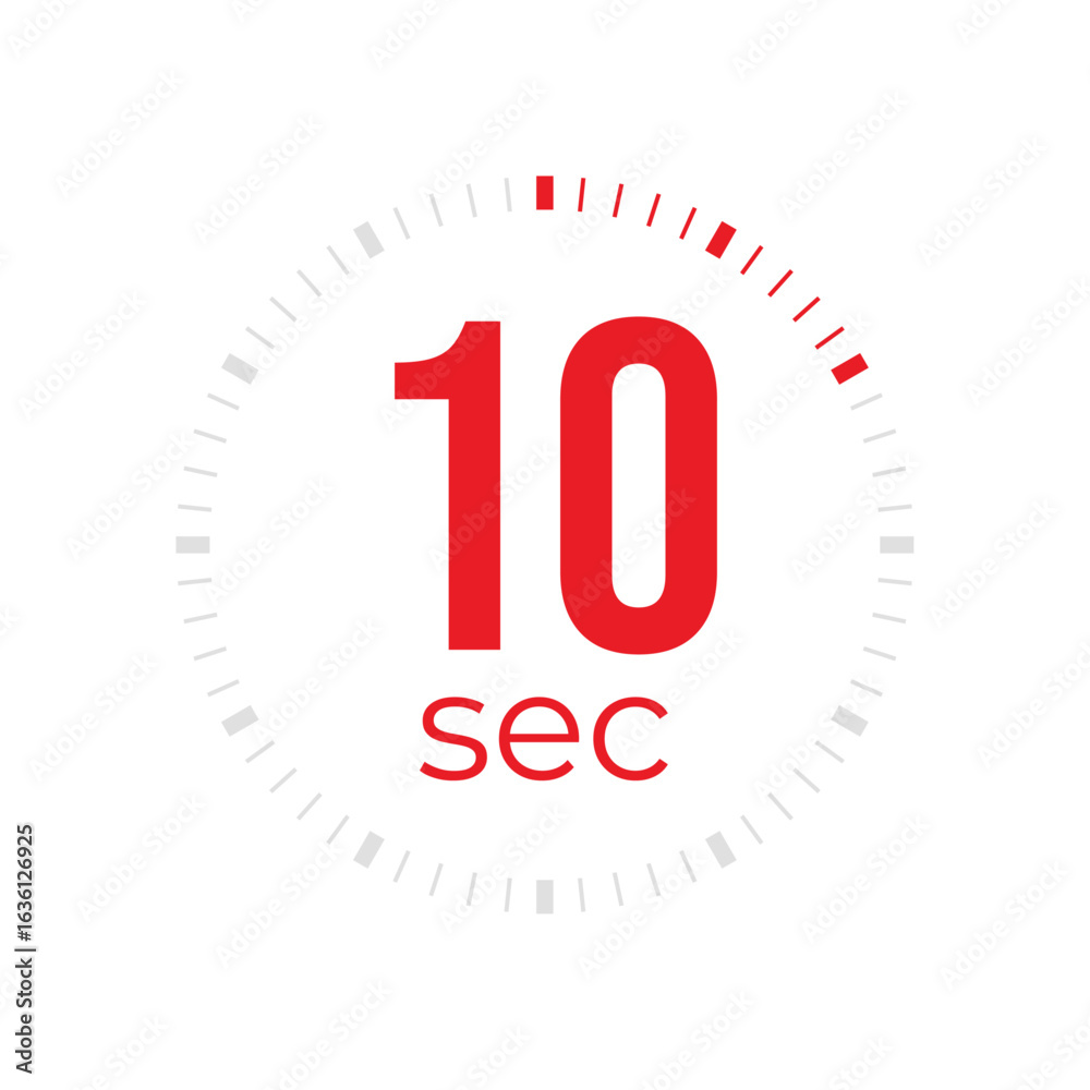 10 or ten second timer, clock, stopwatch, time, countdown timer ...