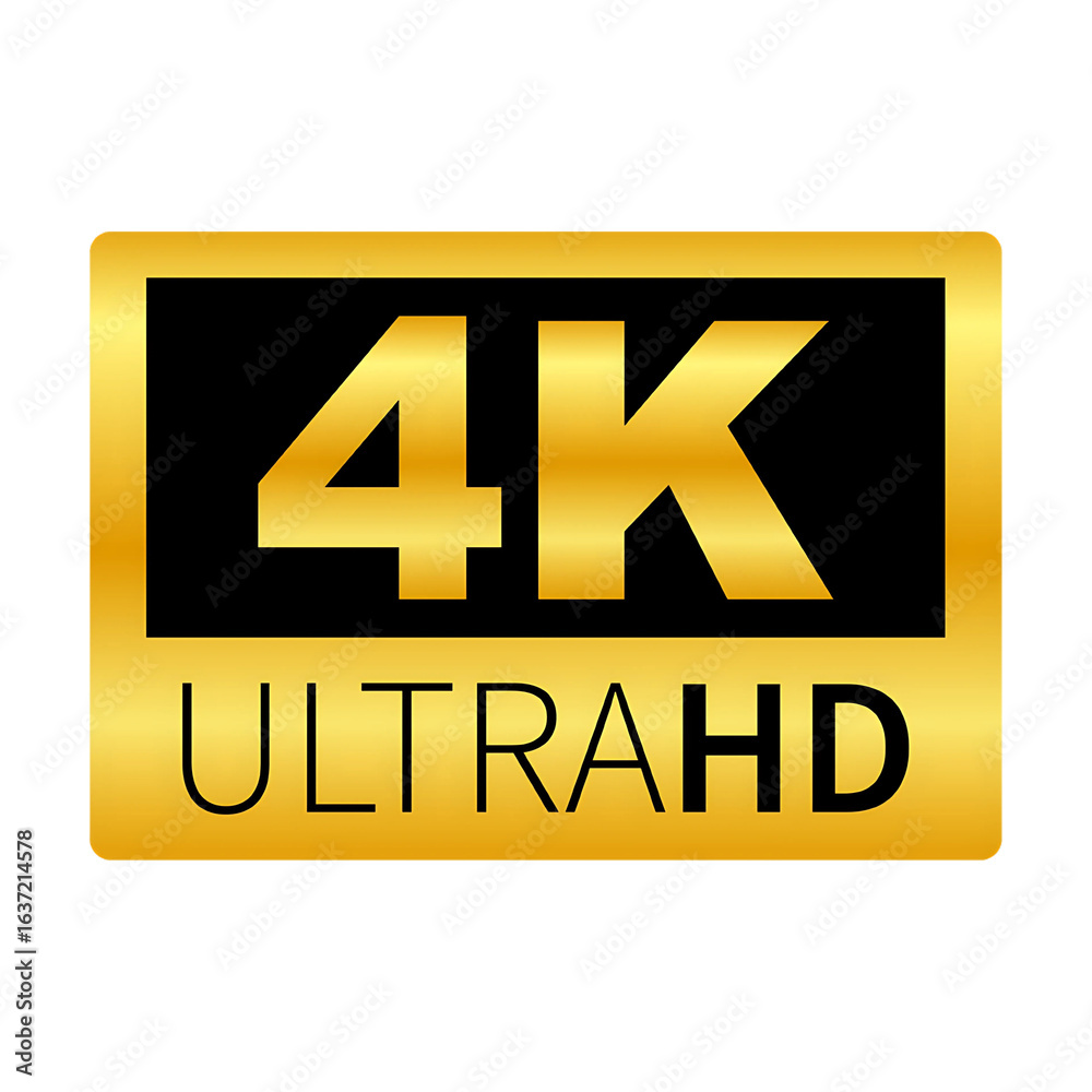4K Video Resolution Badges – Ultra HD Quality Icons, PNG Transparent ...