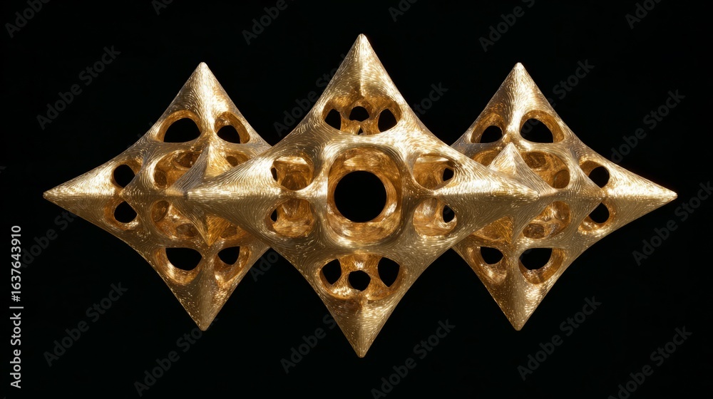 Molten gold forming impossible geometric shapes in zero gravity ...