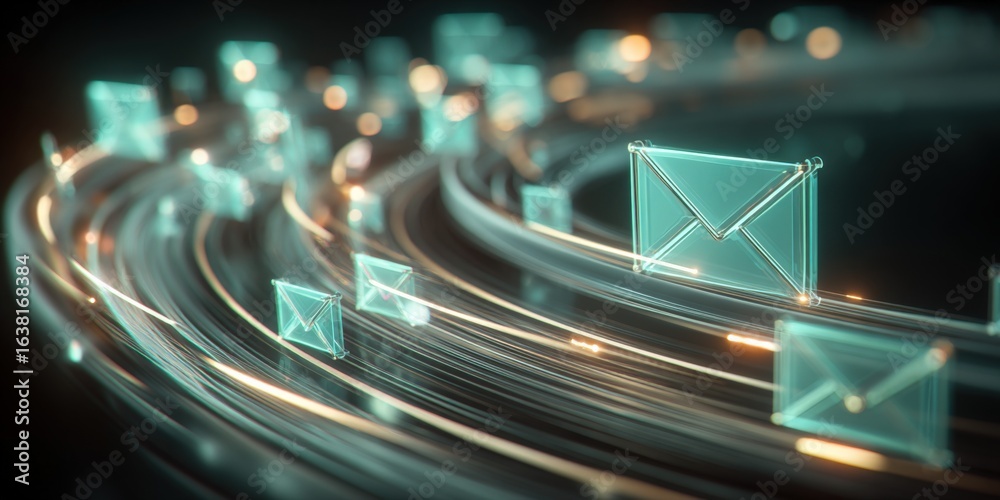 Digital Mail Stream: Conceptual Illustration of Data Transfer and ...