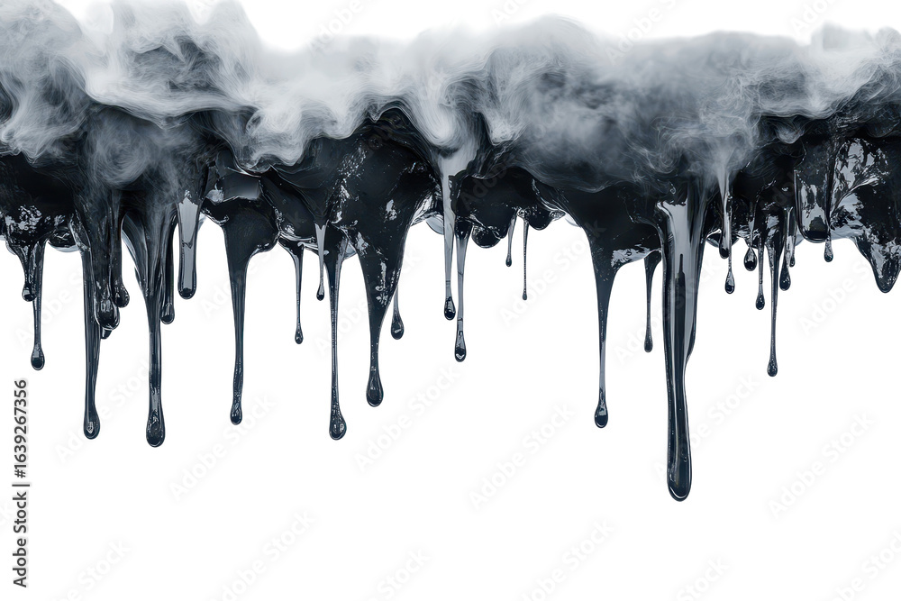 Dripping liquid smoke creates a captivating abstract display with fluid ...
