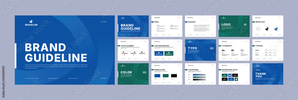 Professional Brand identity design template. Complete Brand Guidelines ...