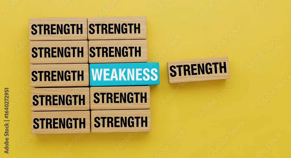 Strengths and weaknesses analysis in business marketing concept. To ...