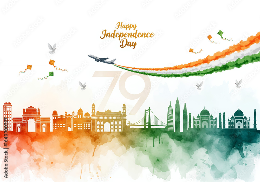 Illustration for India Independence Day 2025, 79th Independence Day for ...