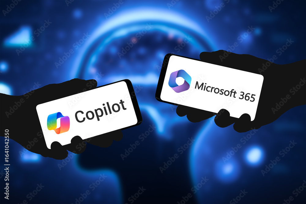 Microsoft 365 and Copilot - Intelligent AI Tools for Modern Workflows Stock Photo | Adobe Stock