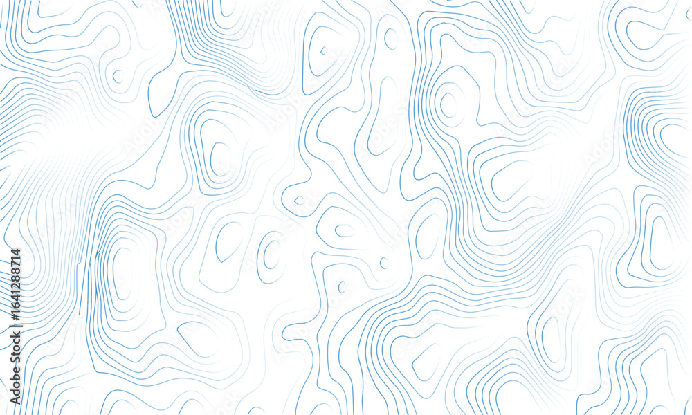Abstract blue Topographic Map Lines Pattern – Geometric Contour Background for Modern Design and ...