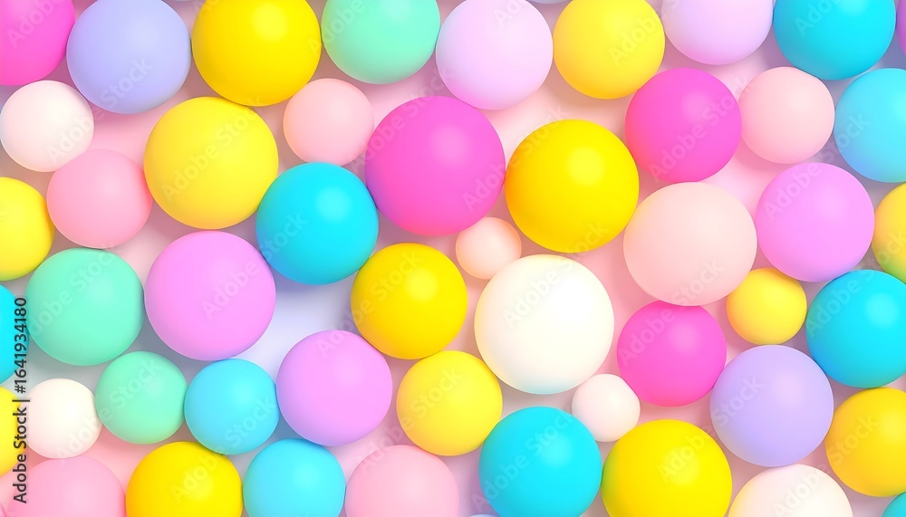 Pastel colored spheres の Stock イラスト | Adobe Stock