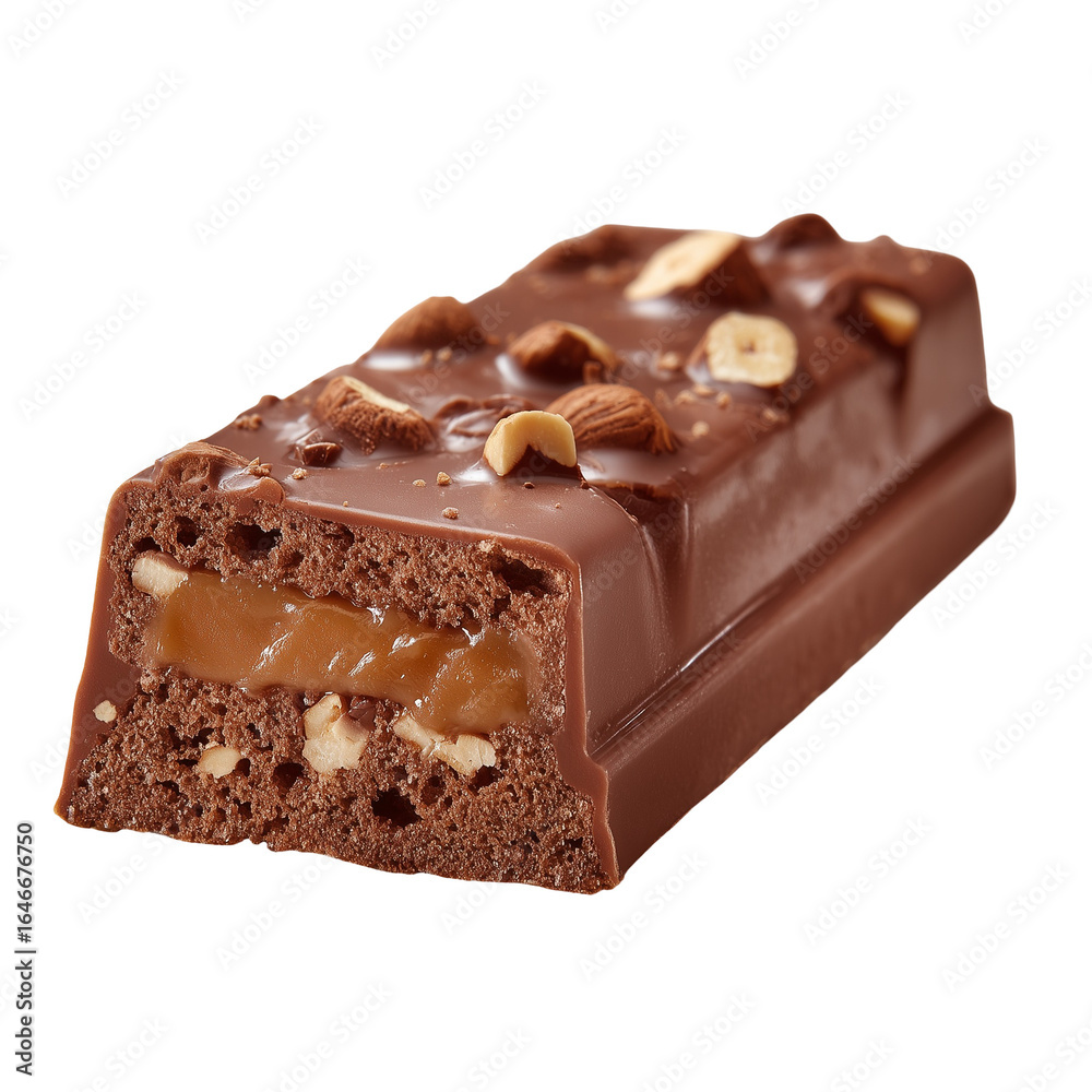 Fotografie tasty realistic chocolate bar made of of biscuit at the ...
