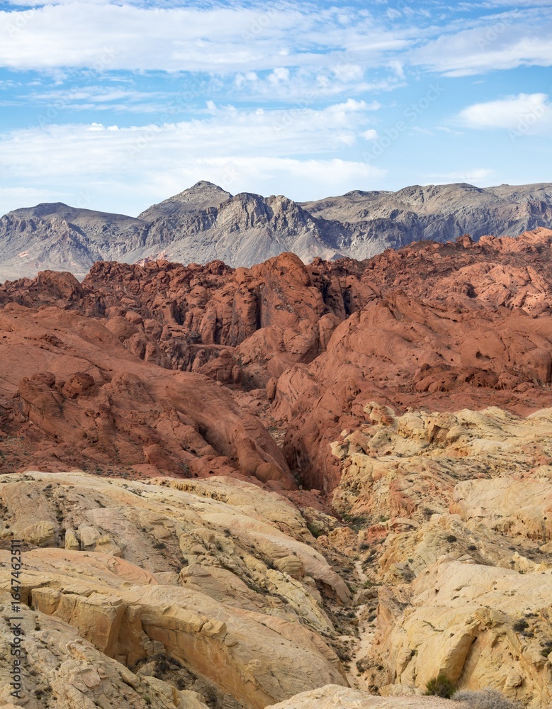 Fire Canyon with Silica Dome, Valley of Fire State Park, Mojave Desert ...